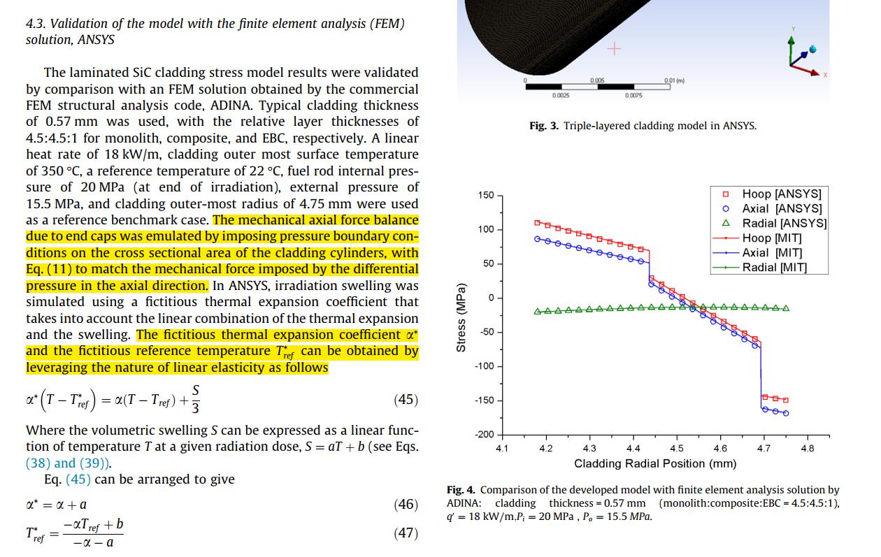 Thermomechanical Analysis of SiC triple layered cladding