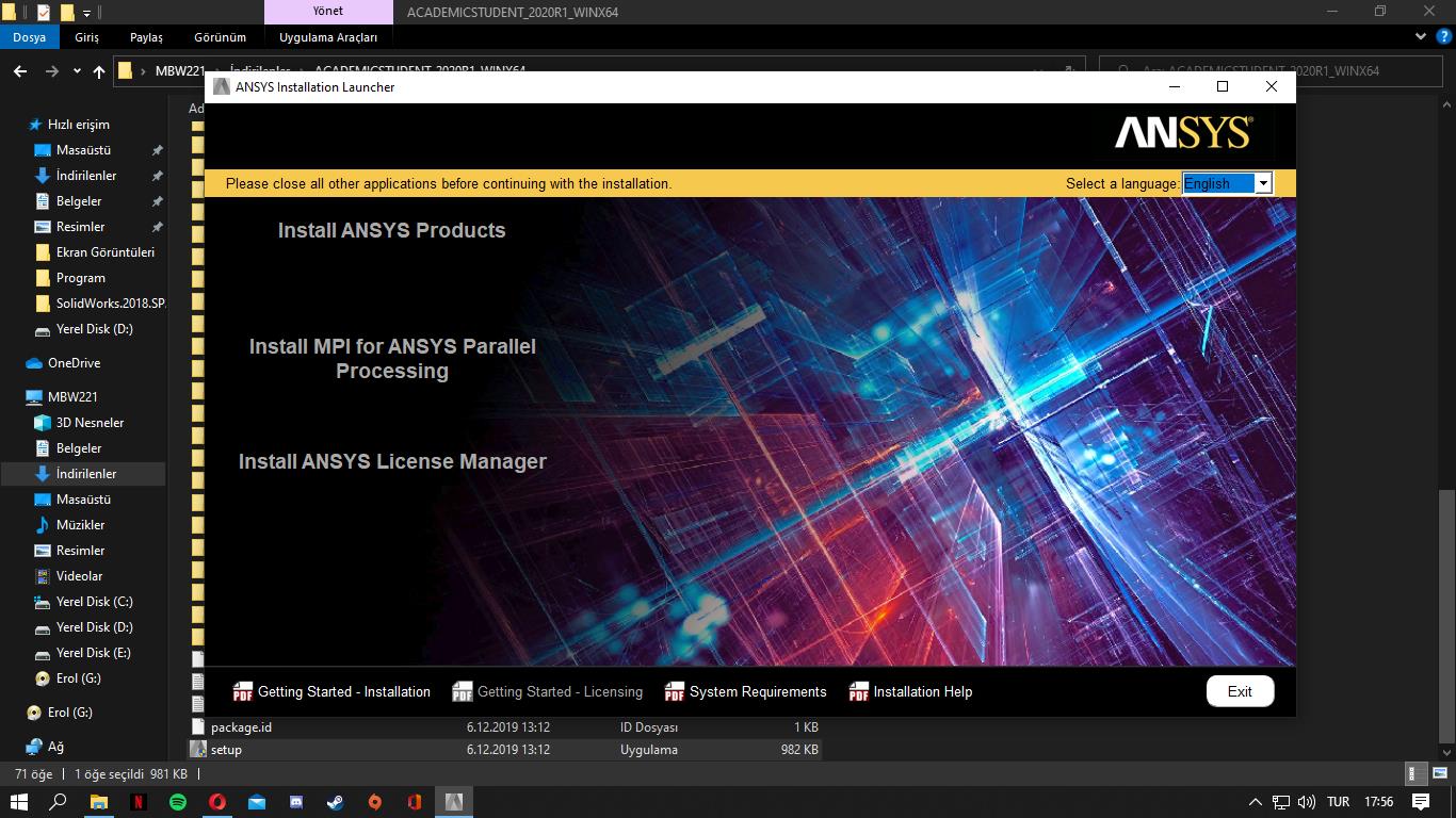 ANSYS 2020 Student Version Setup doesn’t work.S
