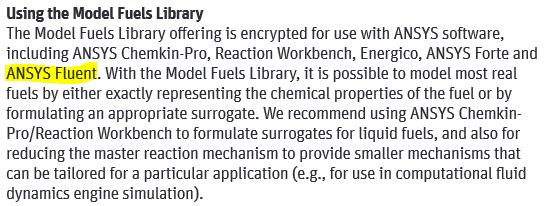 ANSYS Model Fuel Library ANSYS Model Fuel Library