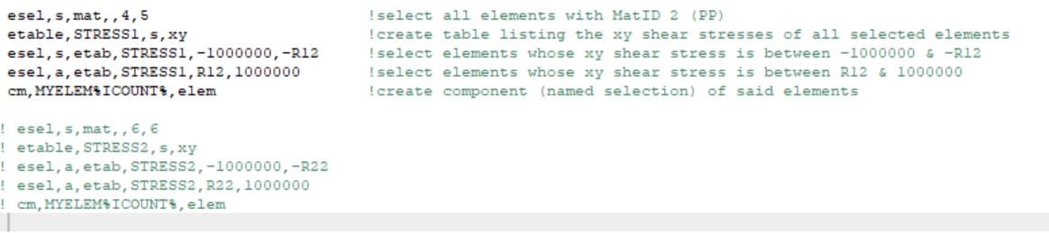 HOW TO ASSIGN ELEMENTS TO NAMED sELECTION IN APDL?