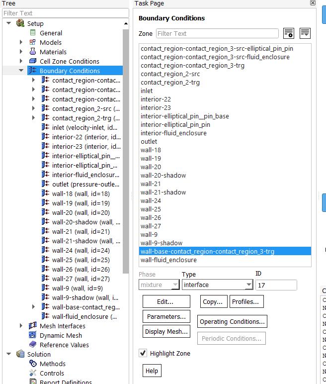Unable to set Temperature B.C. at the base of object in Fluent