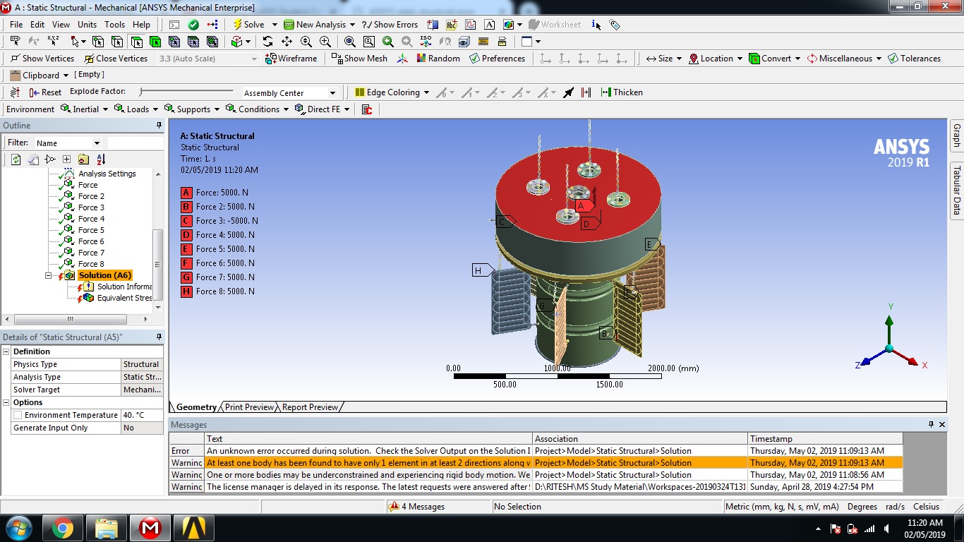 Ansys Static Structural Error — Ansys Learning Forum