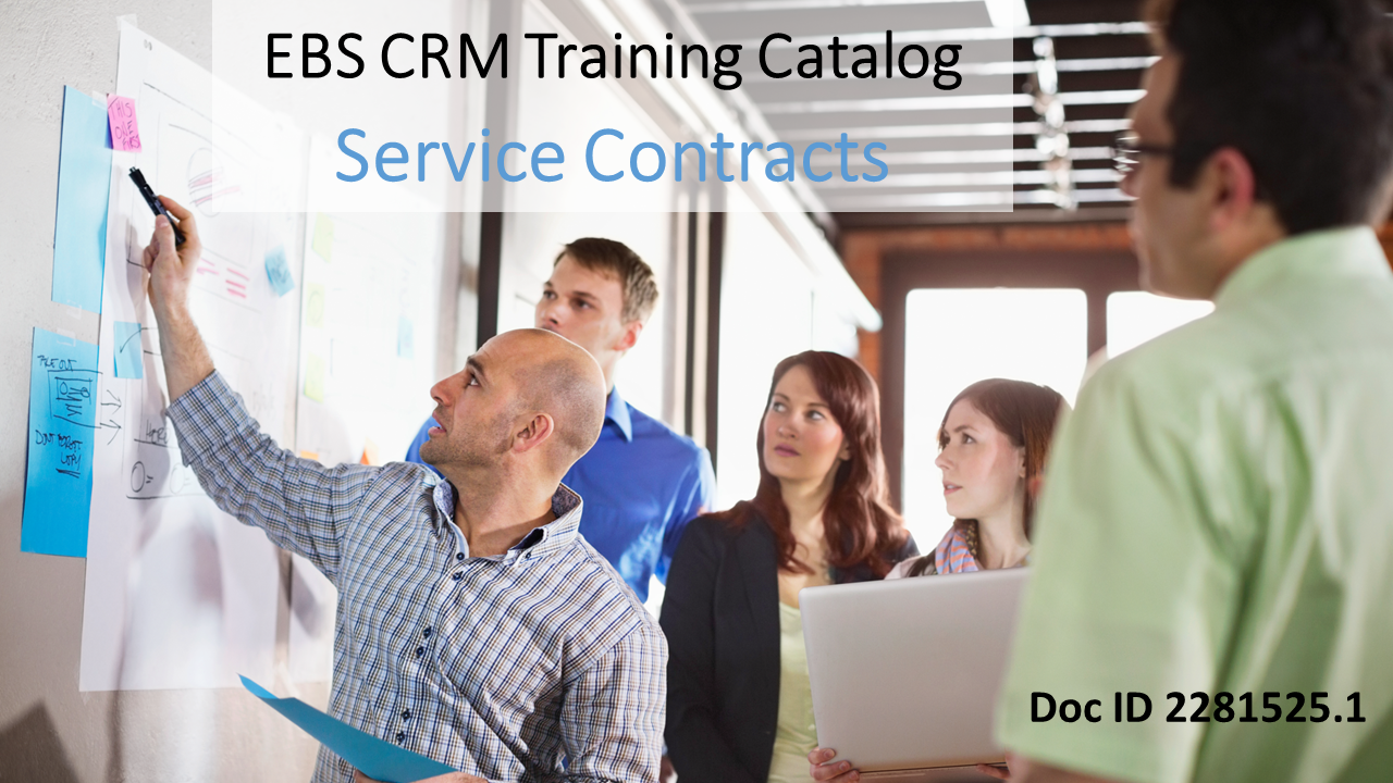 New KM Document with EBS CRM Training Catalog for Service and Contracts — oracle-mosc