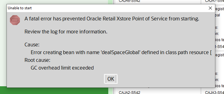 Error Creating Bean With Name Dealspaceglobal´ — Oracle Mosc