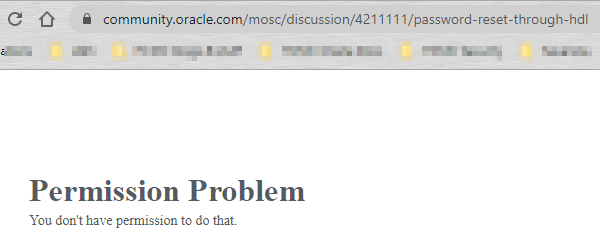 Permission denied — oracle-mosc