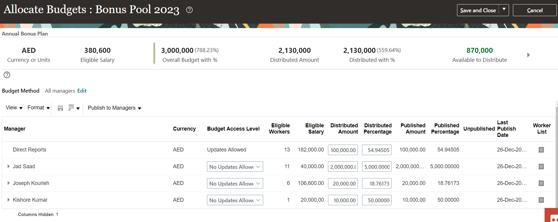 Sql Query Or Oracle Fusion Tables To Get Budget Information In Compensation — Oracle Mosc