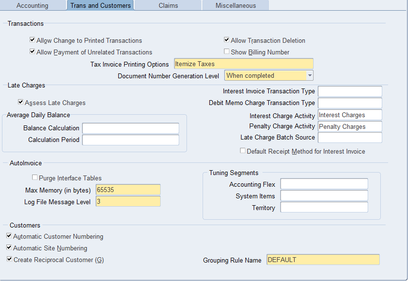 Does anyone know to define administrative charges in R12 Receivables ...
