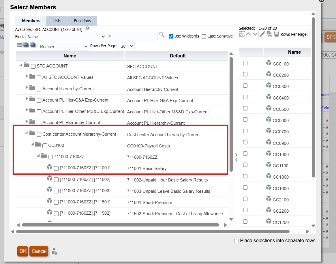 FRS Amount and hierarchy problem — oracle-mosc