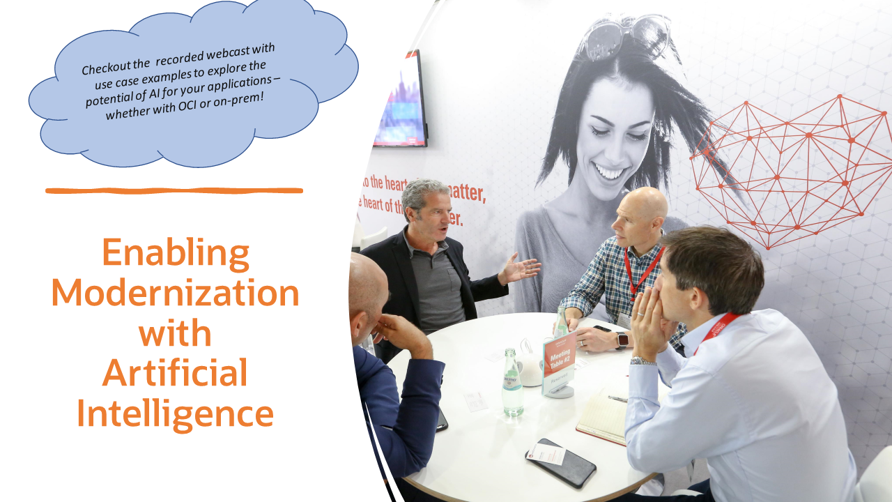 AppsUnlimited Cloud Series: Enabling Modernization with Artificial Intelligence — oracle-mosc