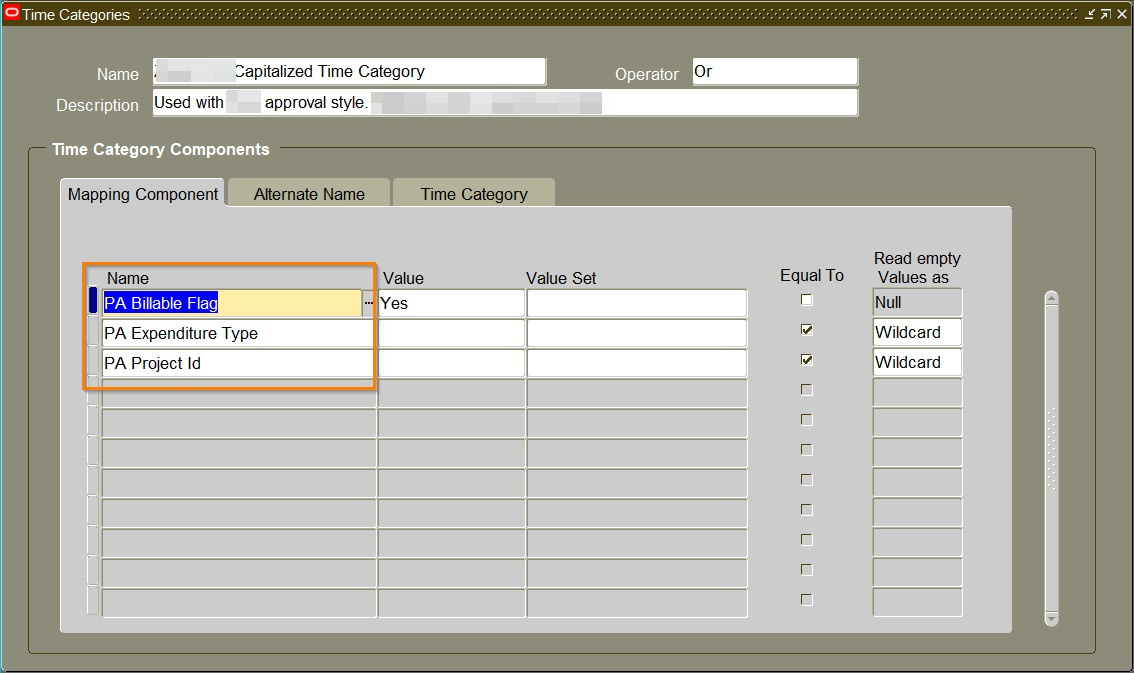 OTL Time Category 'PA Billable Flag' mapping component - project or ... OTL Time Category 'PA Billable Flag' mapping component - project or ...
