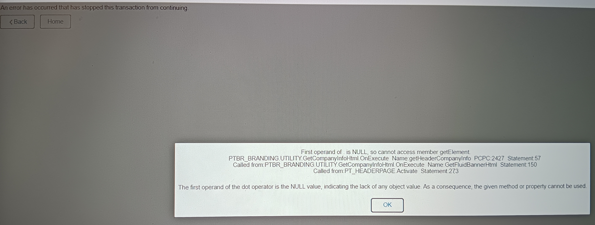 Branding Failure After Refresh — oracle-mosc