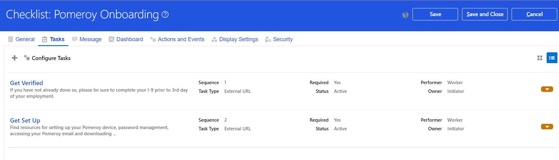 How to create sub tasks for checklist in Fusion HCM Journeys — oracle-mosc