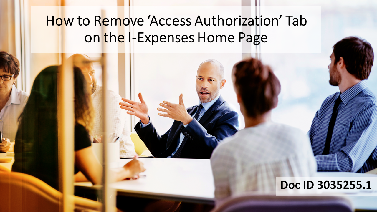 HowTo Remove 'Access Authorization' From IExpenses Home Page — oracle-mosc