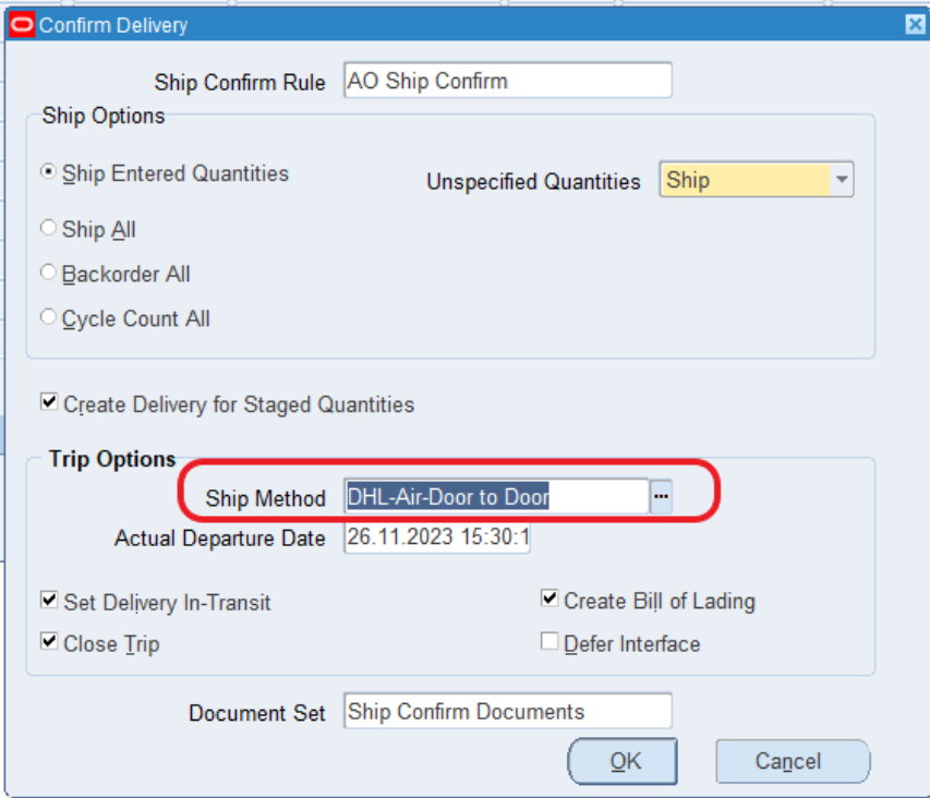 Add New Ship Method On Confirm Delivery Screen On Ebs — Oracle Mosc