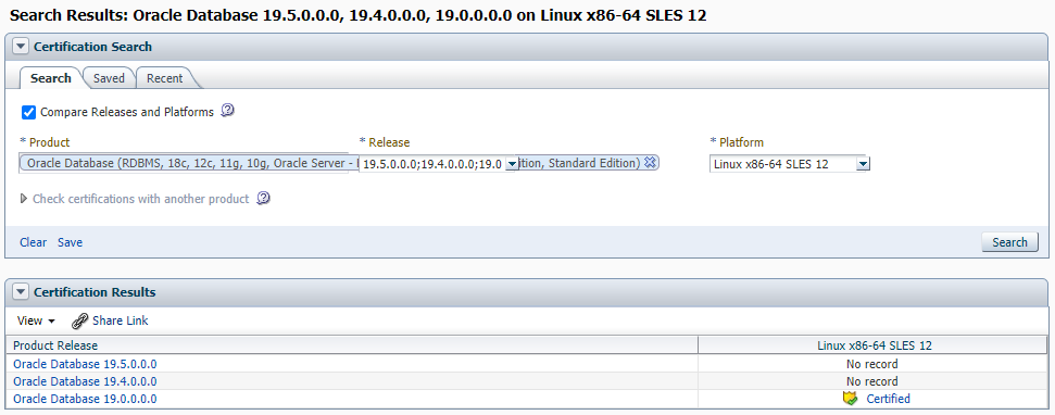 Oracle 19 OS Certification — oracle-mosc