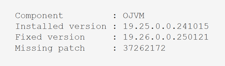 OJVM Patch — oracle-mosc
