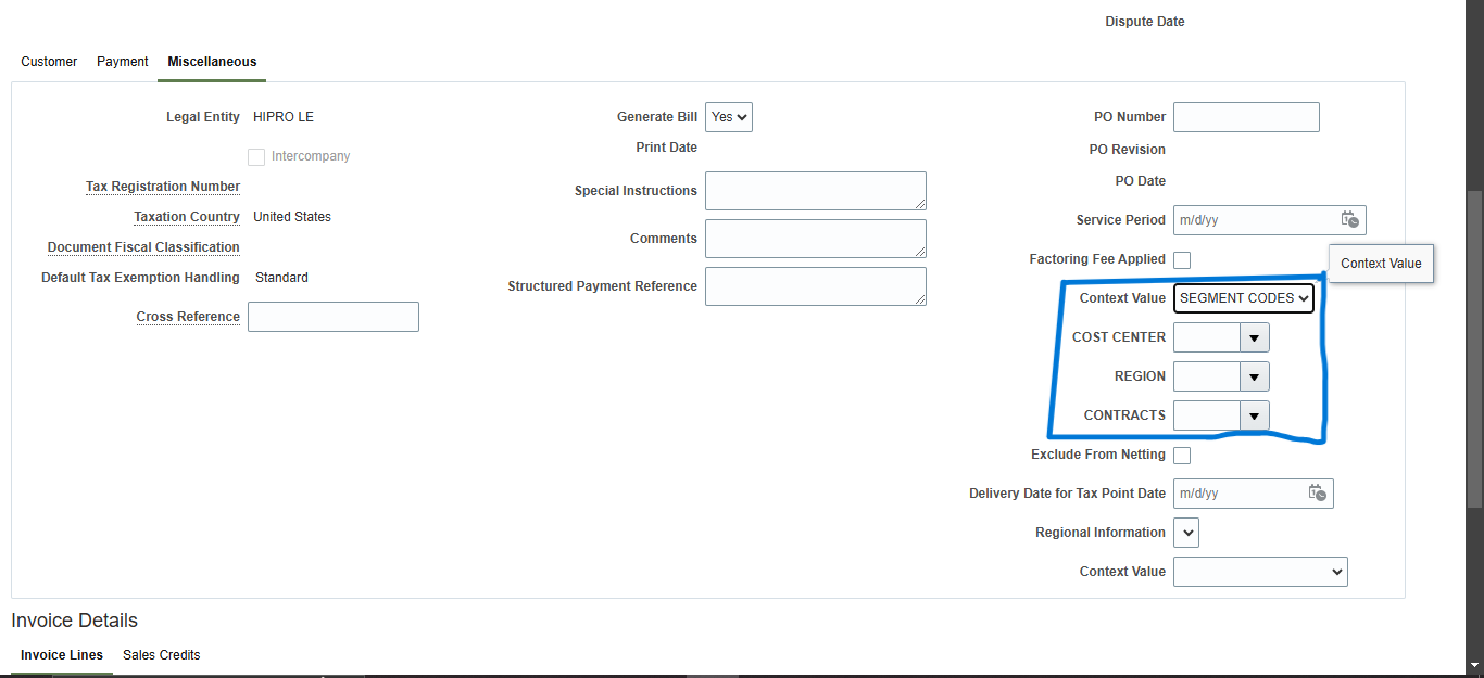 Not able to Create AR invoice in Fusion through rest api — Cloud Customer Connect
