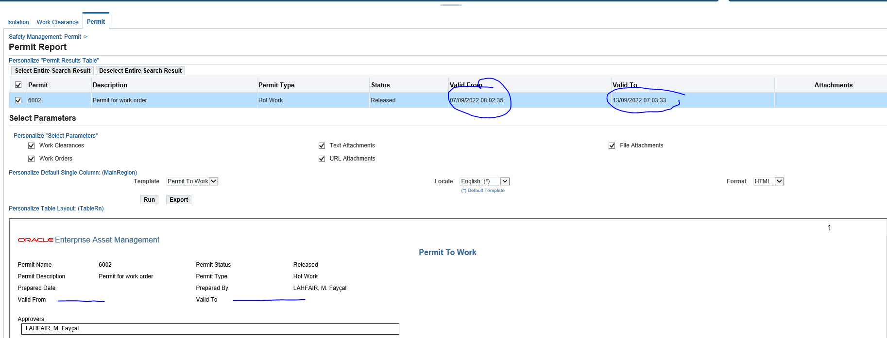 Permit To Work — Oracle Mosc