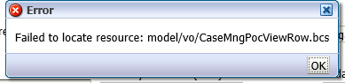 Getting error Failed to locate model/.../ xxxx.bcs — oracle-mosc
