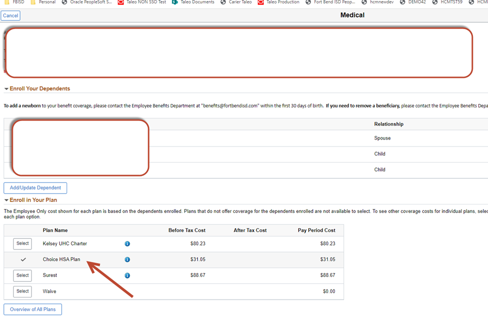 Plans Description not showing based on effdt on tiles. Looks like PS delivered issue — oracle-mosc