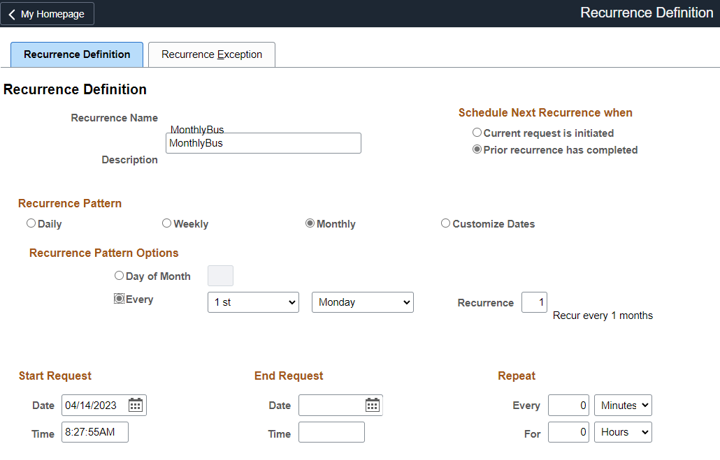 Process Scheduler Recurrences — oracle-mosc