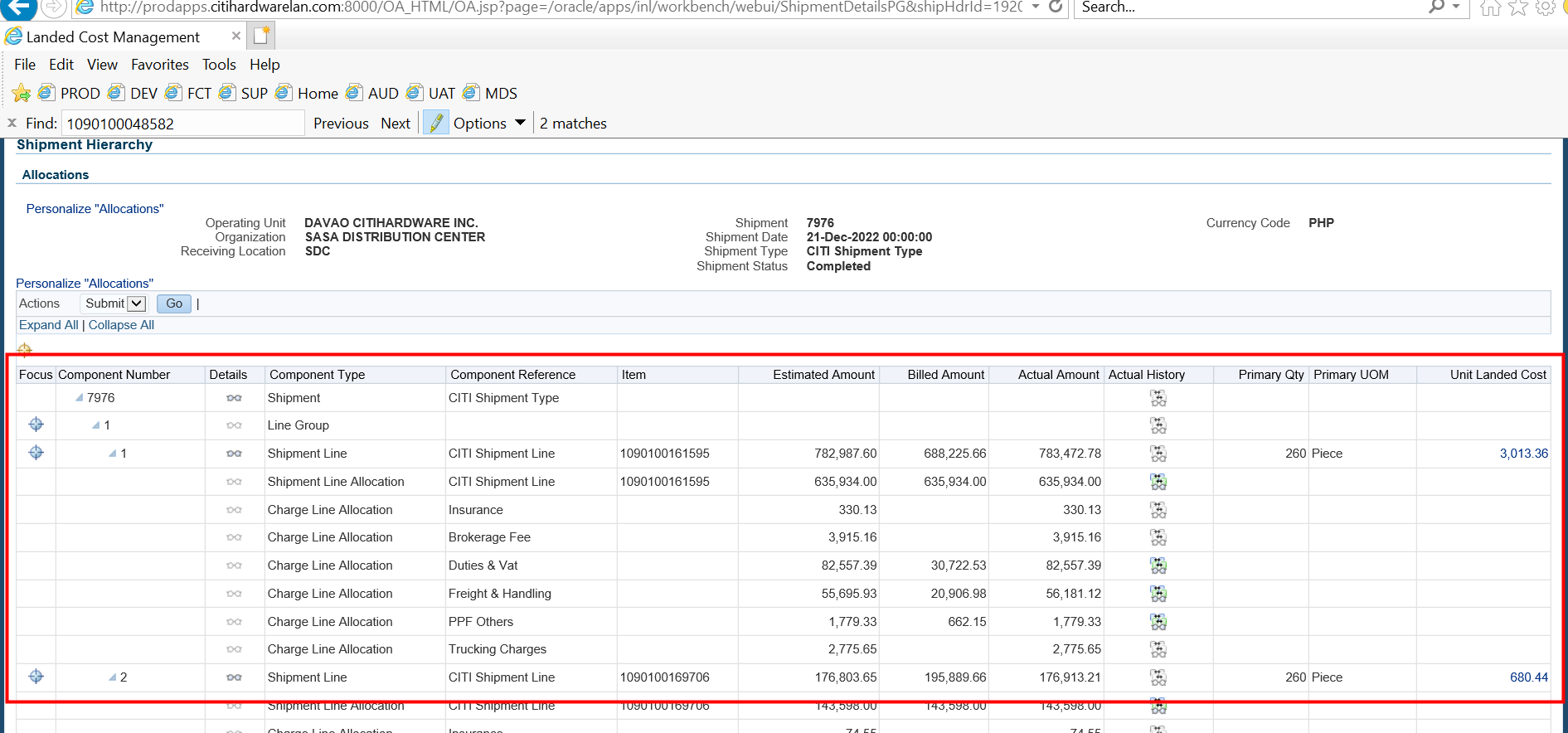 SQL Script for Oracle Landed Cost — oracle-mosc
