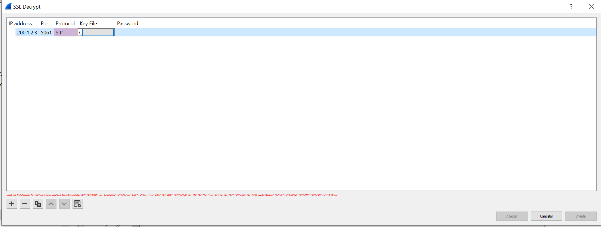 Import Private Key of my SBC Certificate to decrypt SIP/SSL messages ...