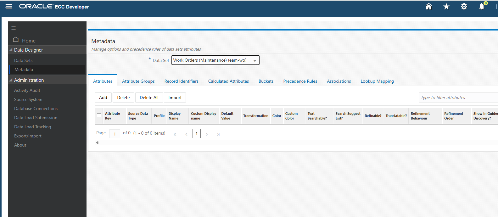 Metadata Attributes Missing for Work Orders (Maintenance) (eam-wo ...