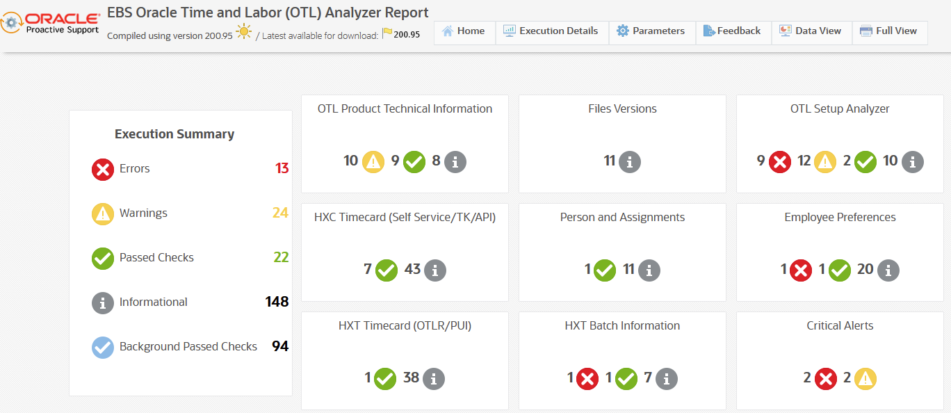 OTL Oracle Time and Labor Analyzer — oracle-mosc