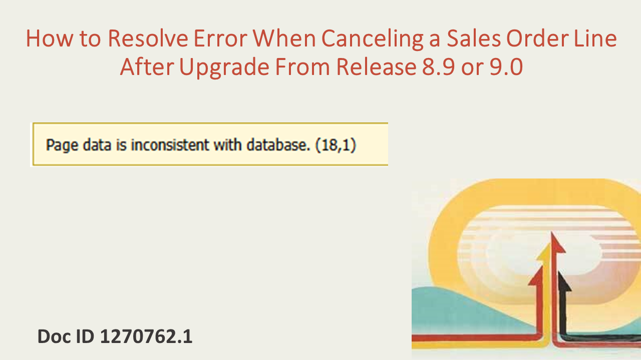 Resolving Error "Page data is inconsistent with database. (18,1)" When Canceling a Sales Order ...