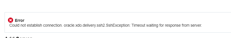 When Try To Test Connection With External Sftp Server — Oracle Mosc 4634