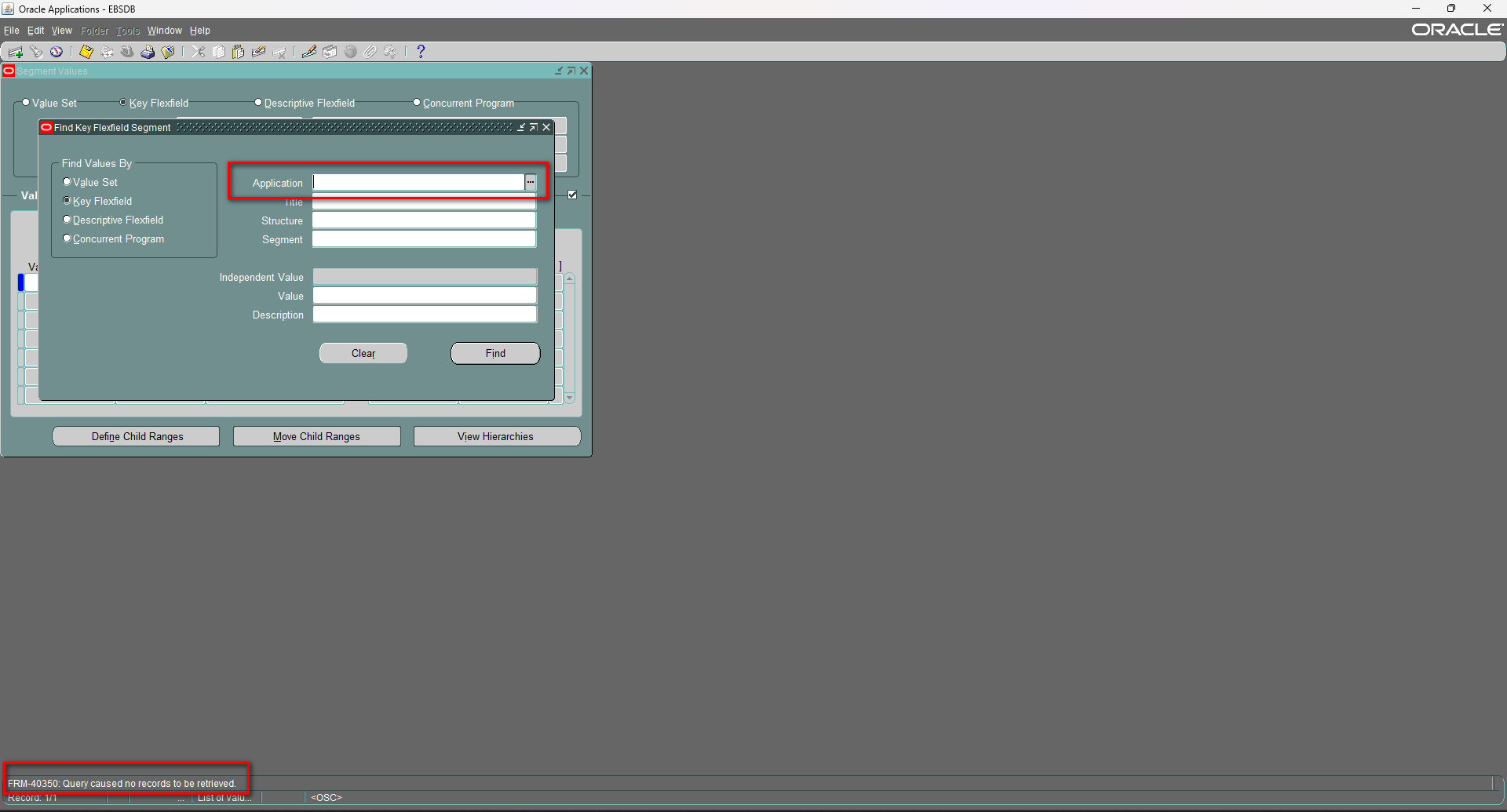 FRM-41830 List of Values Contains No Entries — oracle-mosc