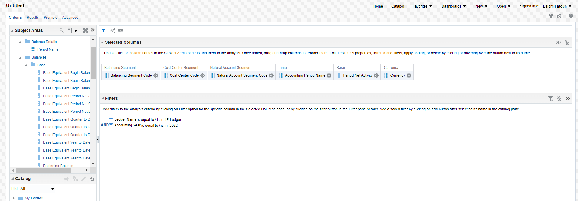 Why When Creating Otbi Analysis From Different Folders In The Same Subject Areas Leeds To Error