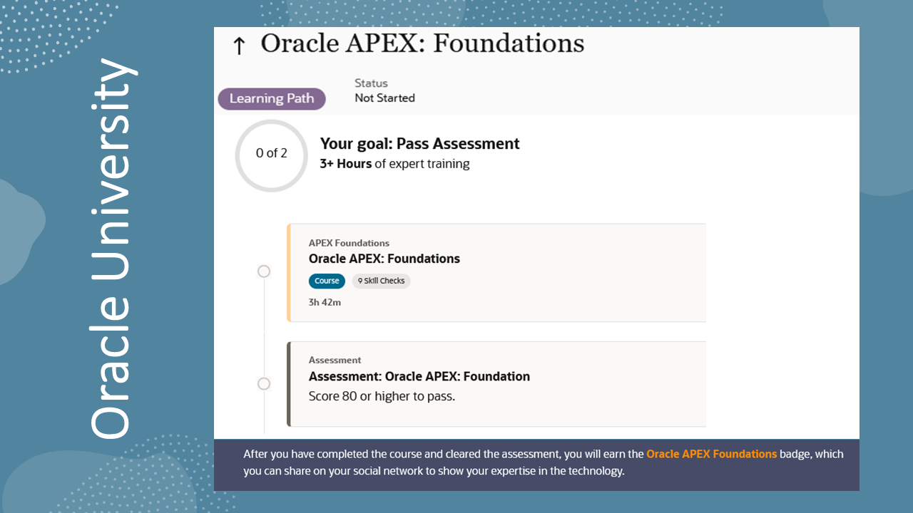 Now Available Oracle APEX Foundations Learning Path — oracle-mosc