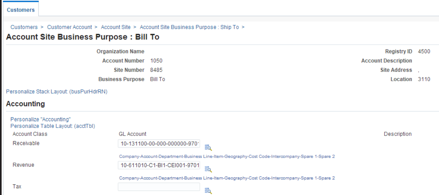 AR-Transaction Accounts — oracle-mosc