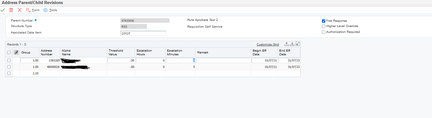 How can i set escalation time in requisition for an approval route ...