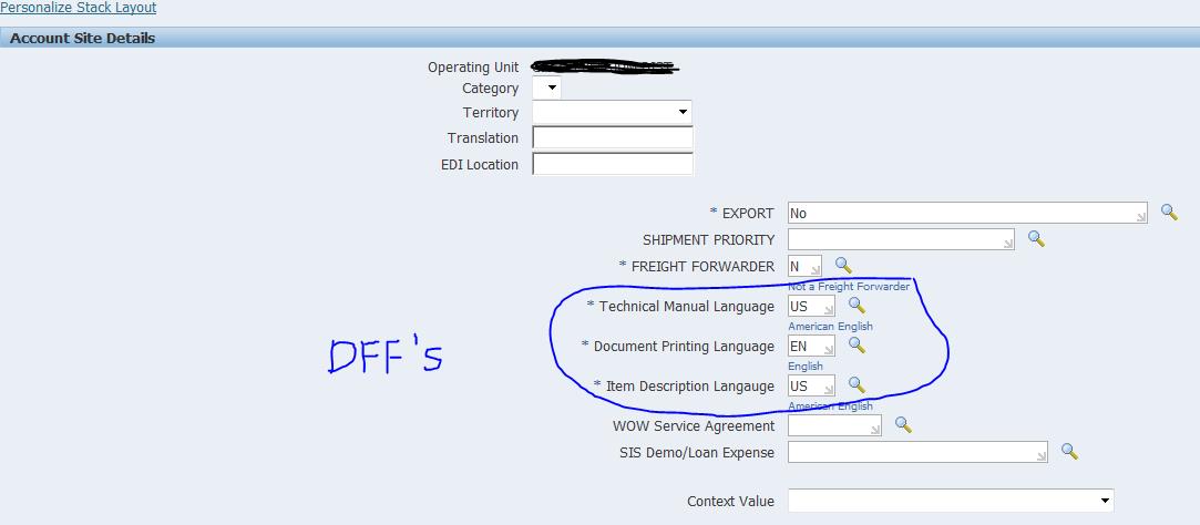 Unable To Find Oaf Dff Attribute S To Personalize — Oracle Mosc