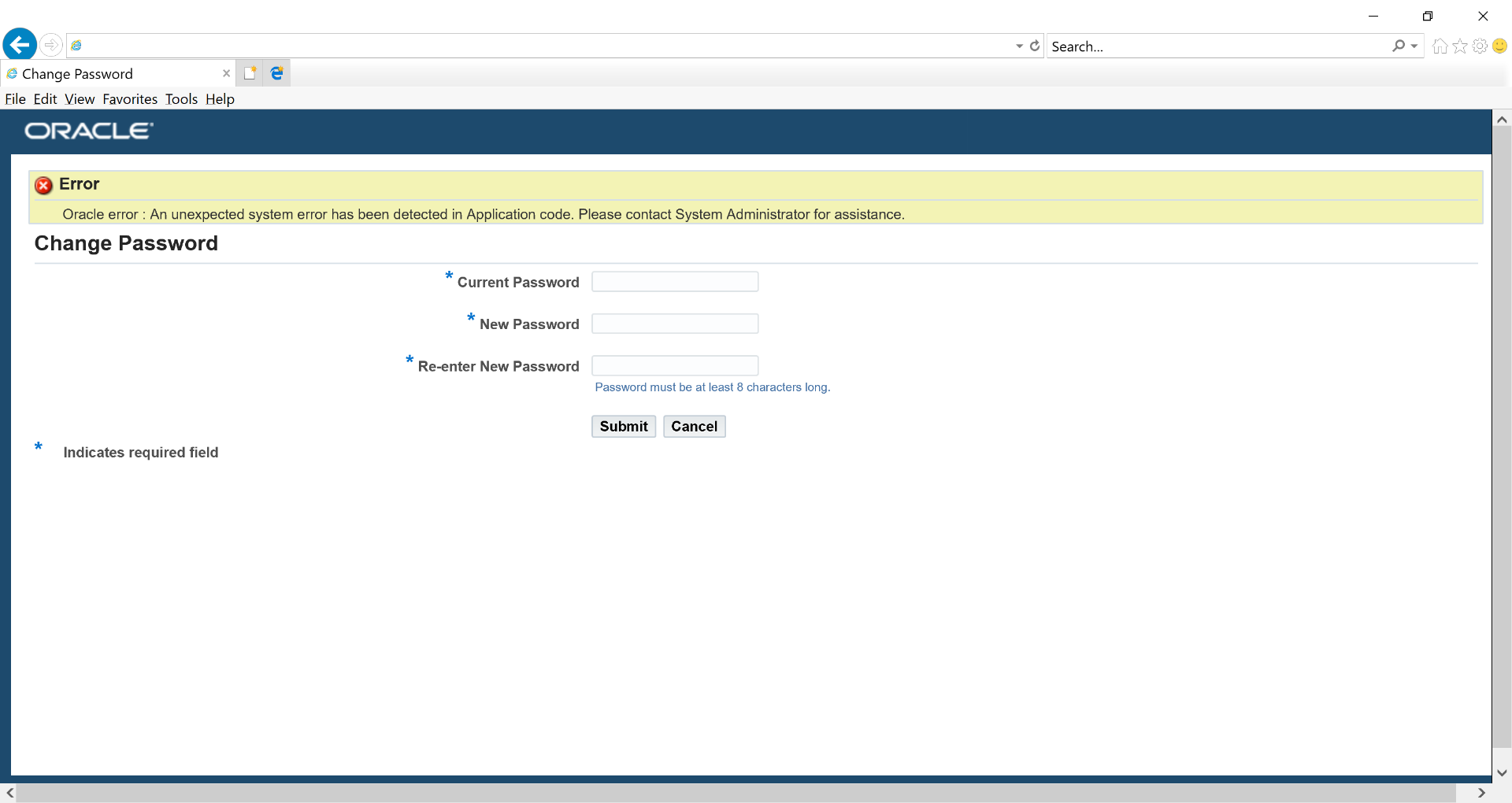 Password Reset Error In Ebs 12 2 6 — Oracle Mosc