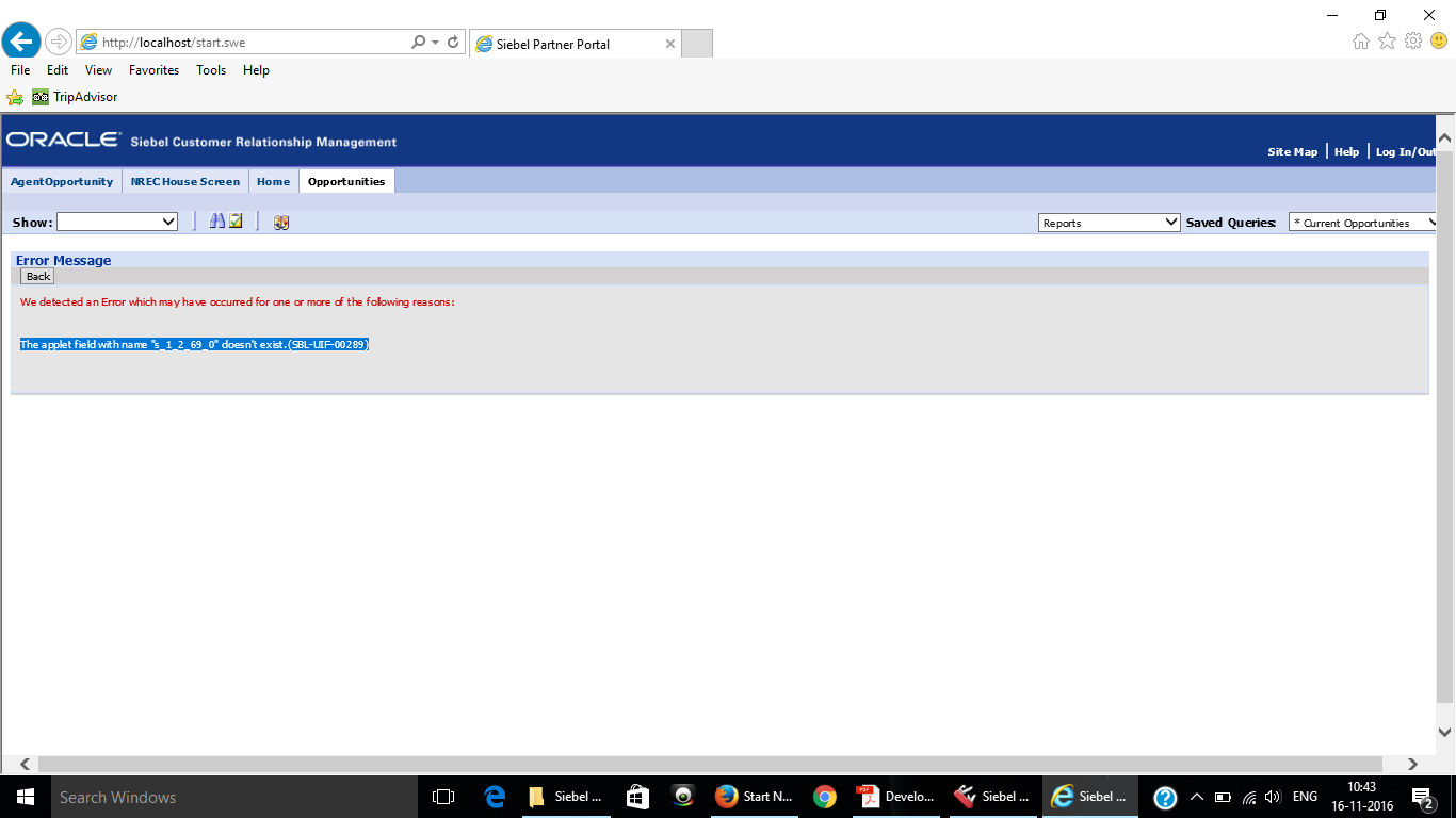 Error The Applet Field With Name S12690 Doesnt Existsbl Uif 00289 — Oracle Mosc 8224