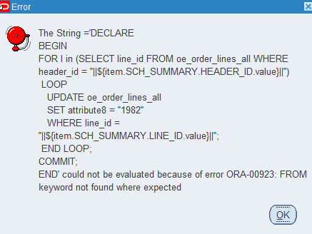 Execute a Procedure within Form-Personalization — oracle-mosc