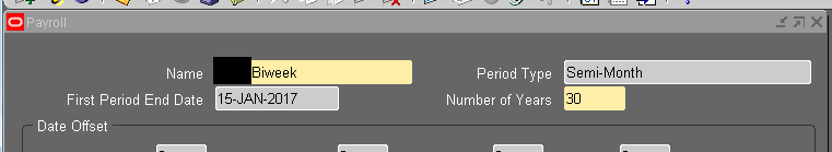 Change the Period Start/End Date of a Payroll — oracle-mosc