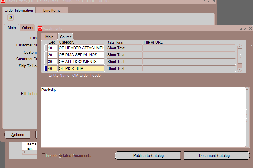 How Function Name Is Storing When We Select Attachments In Sales Order Form Header Level