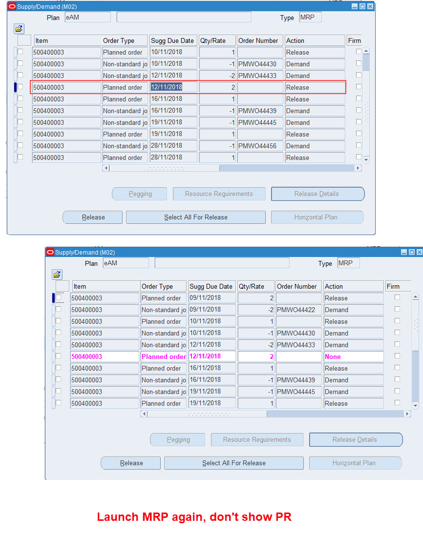 Mrp Workbench Dont Show Purchase Requisition Purchase Order — Oracle Mosc