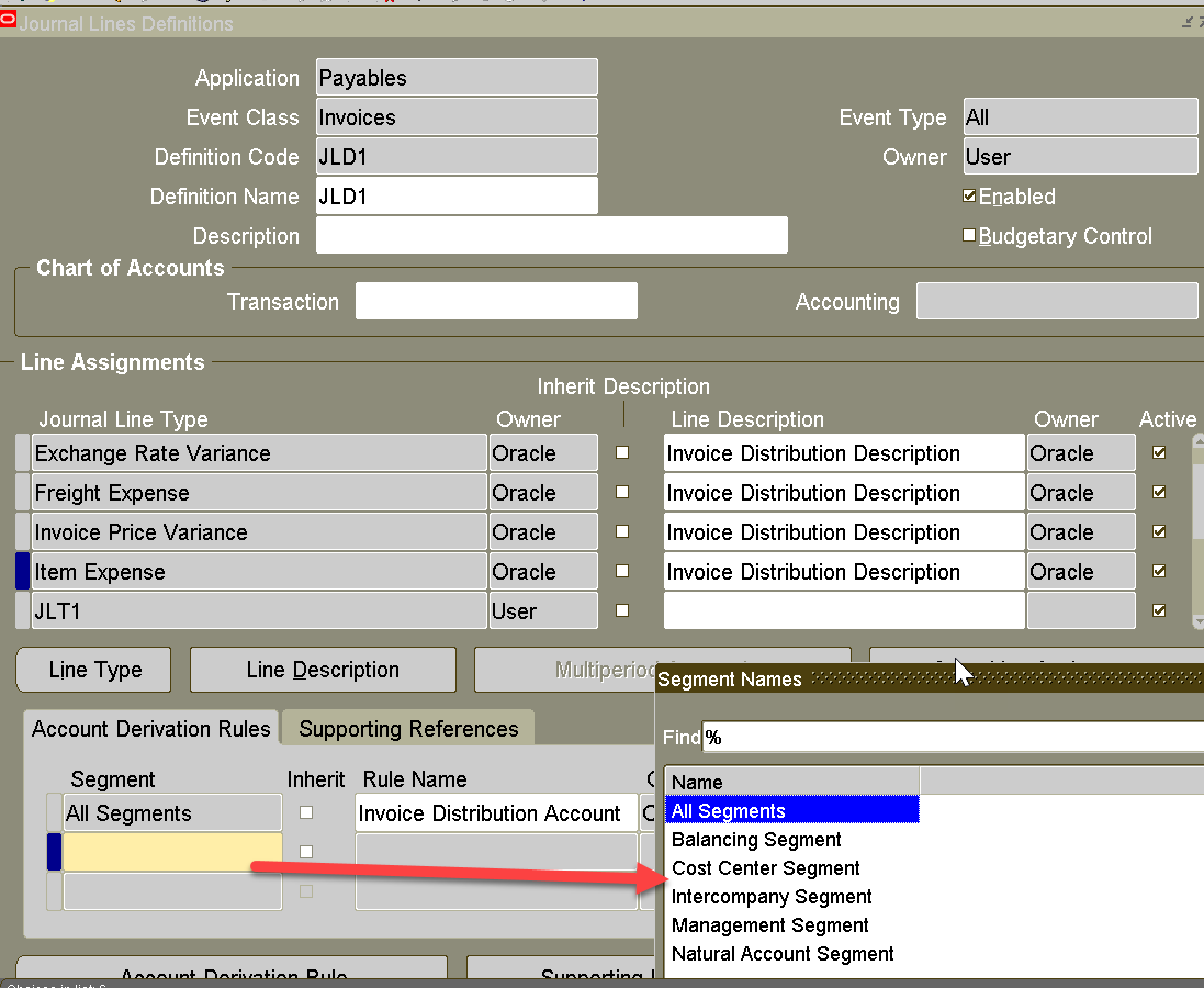 Account Derivation Rule for a Specific segments - EBS R12 — oracle-mosc