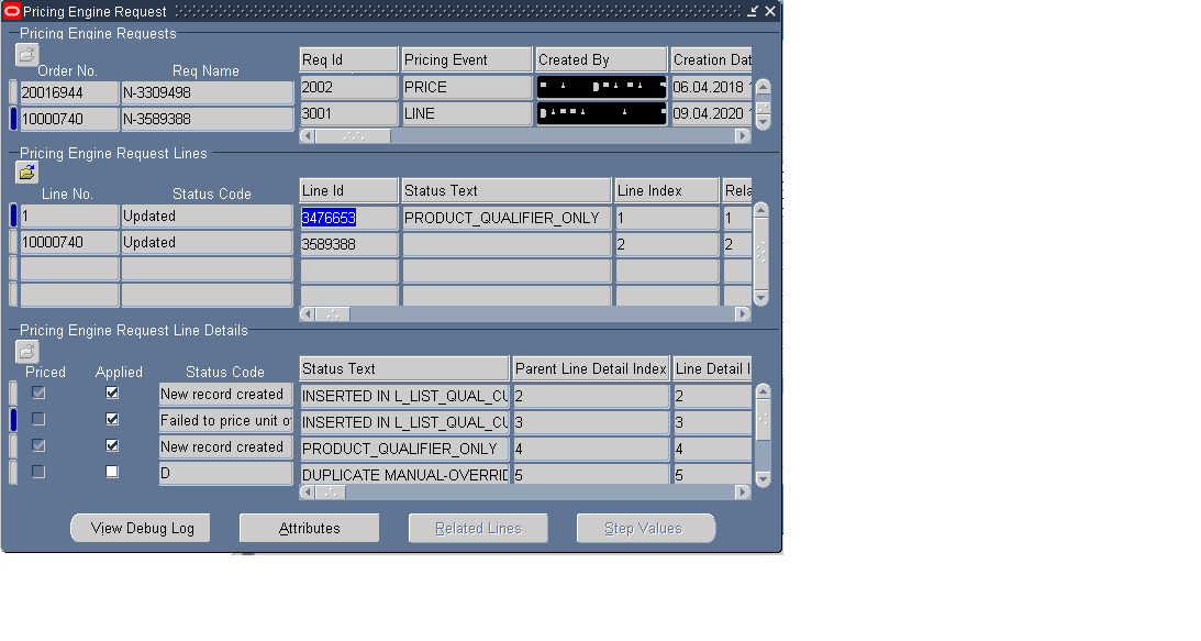 Pricing Error Hold — Oracle Mosc