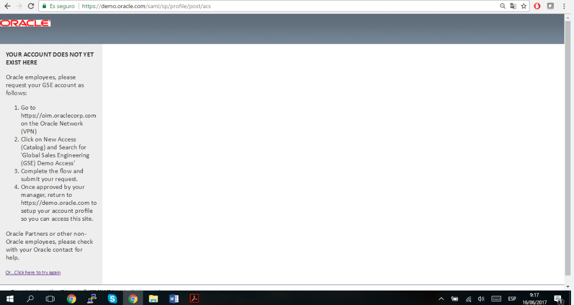 How to access to demo.oracle.com? — oracle-mosc