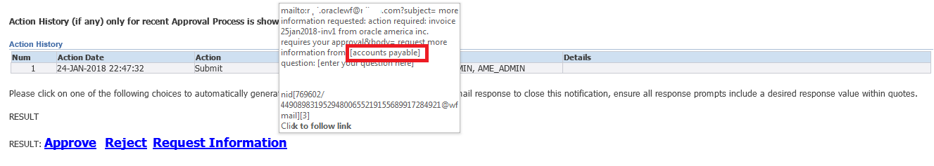 How to change the default value 'Accounts Payable' in AP Invoice Approval Request Information ...