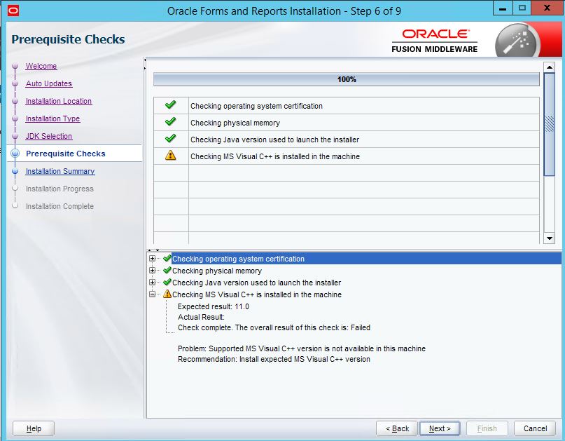 supported MS Visual C++ version is not available in this machine — oracle-mosc