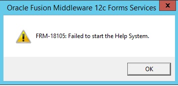 FRM-18122: Oracle Forms Debugger Failed to Initialize — oracle-mosc