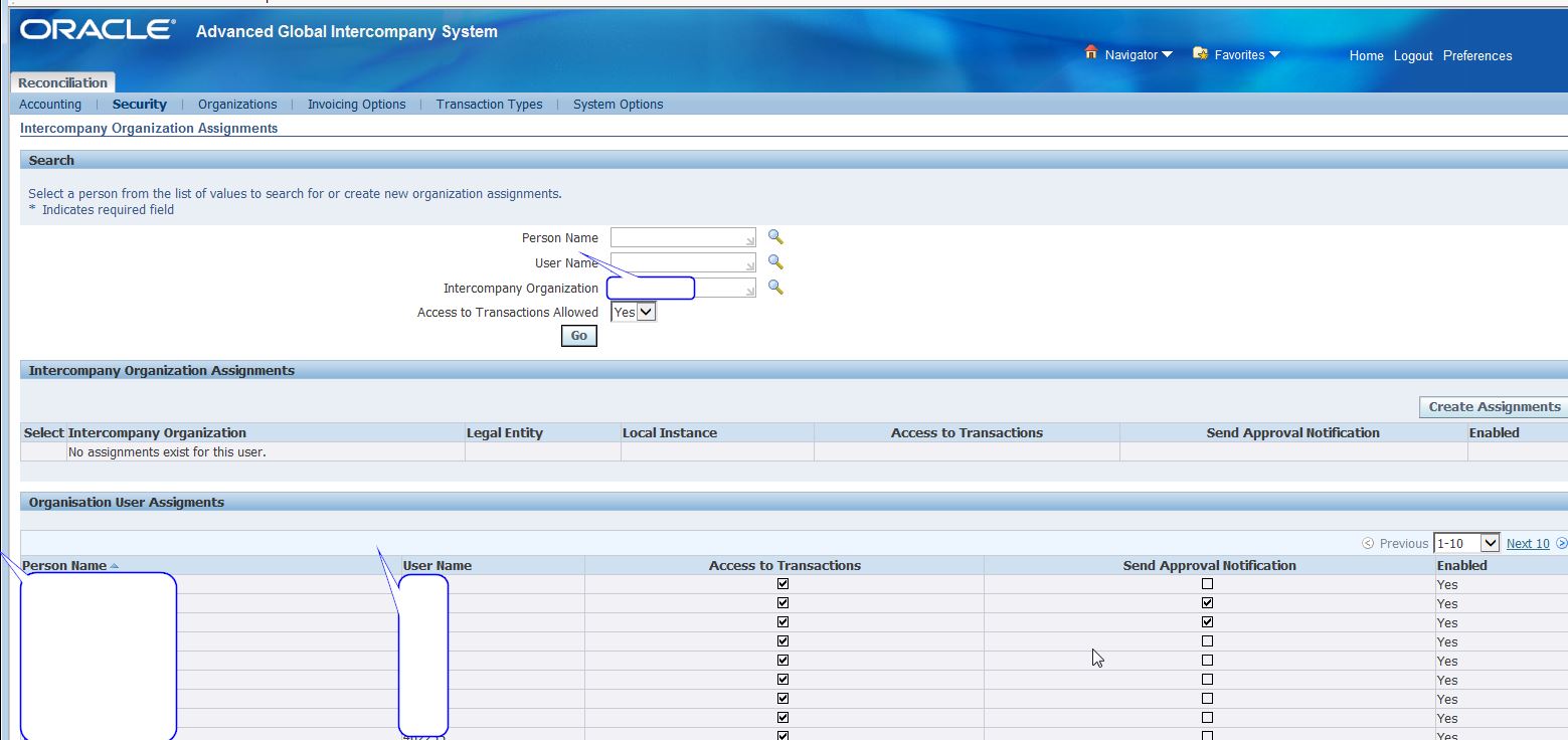 AGIS: What is the table name of intercompany Oraganization Assignments? — oracle-mosc